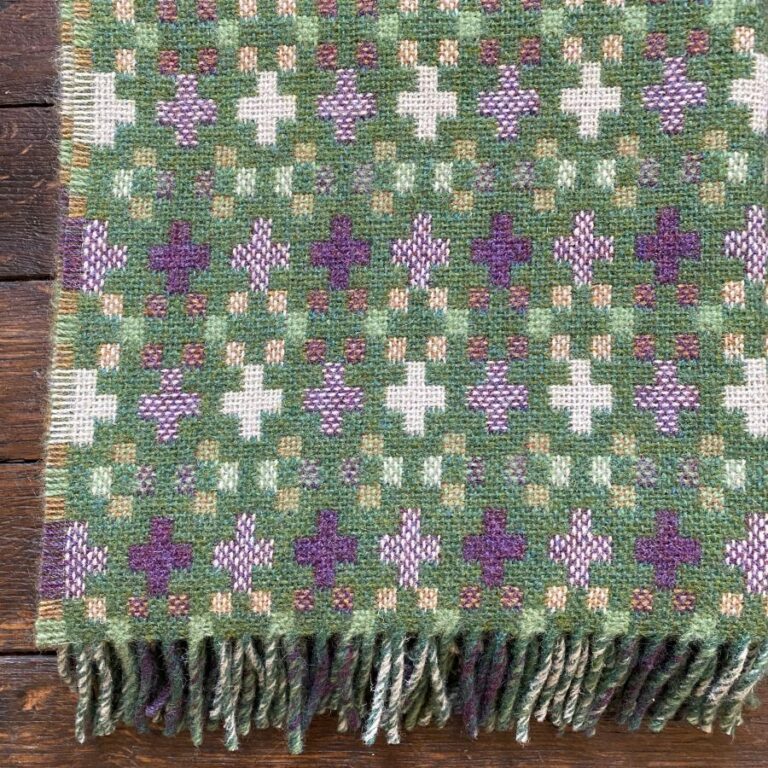Eshton Blanket - Heather Green - Tinsmiths