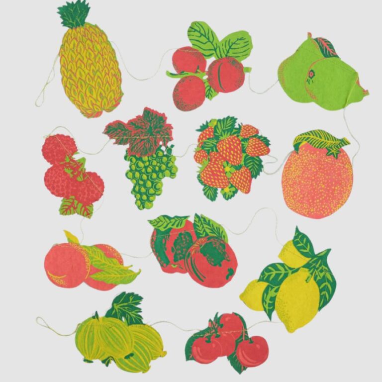 Recycled Paper Garland - Fruit - Tinsmiths