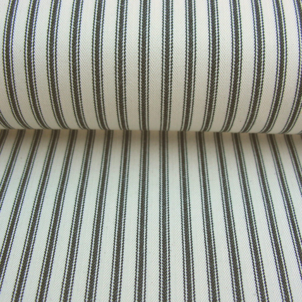 Ticking Fabric - Black - Tinsmiths